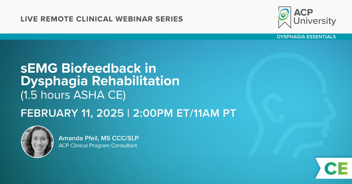 sEMG Biofeedback in Dysphagia Rehabilitation | ACPlus