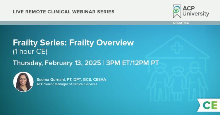 Frailty Series: Frailty Overview | ACPlus